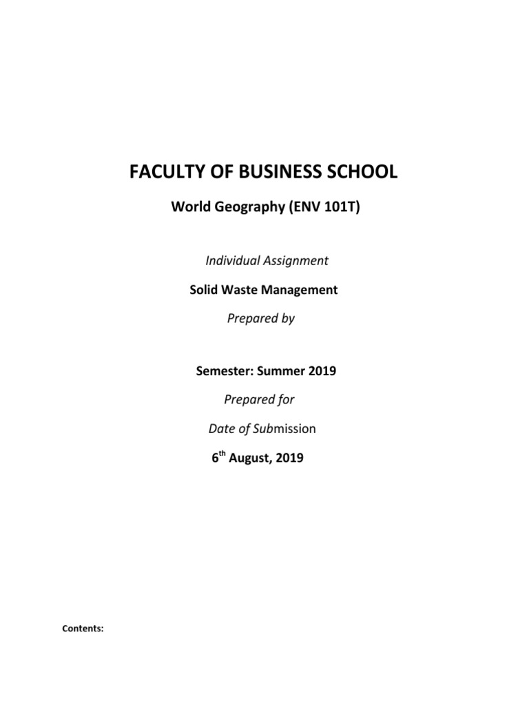 Solid Waste Management | PDF | Survey Methodology | Questionnaire