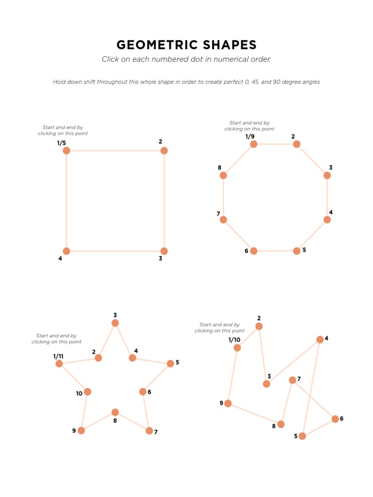 Pen Tool Worksheet | PDF | Shape | Geometry