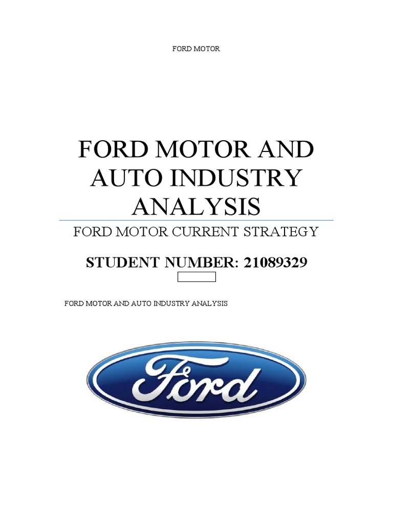 FORD MOTOR assessment