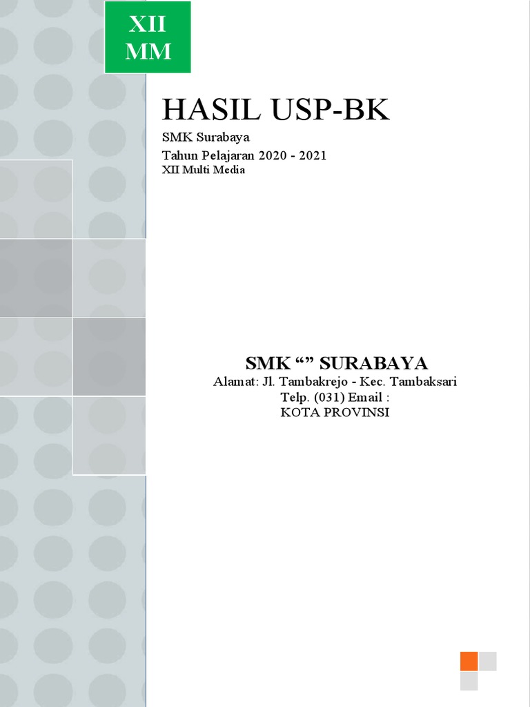 Cover Laporan USP-BK 2021 Iki | PDF | Seni