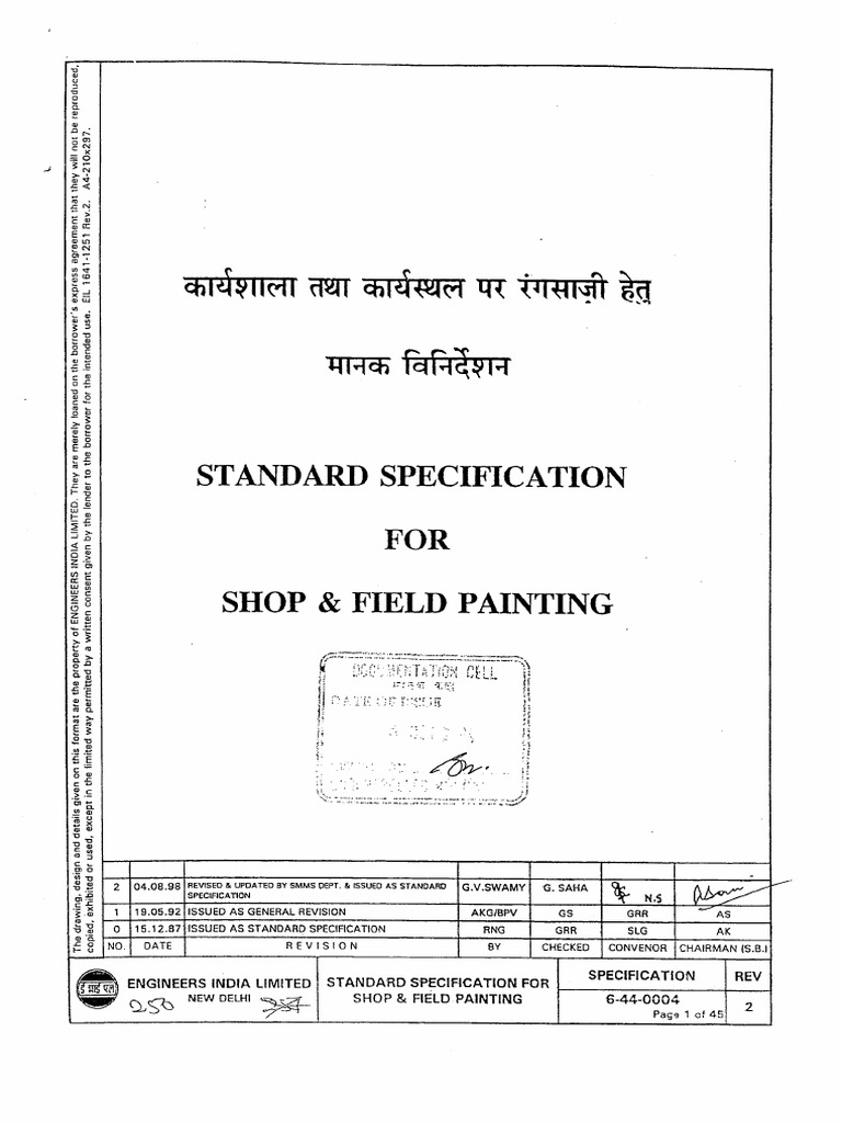 Spec 6-44-0004 For Painting | PDF