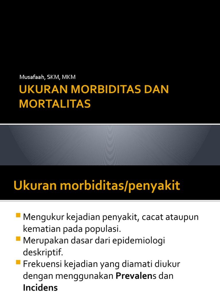 Ukuran Morbiditas Dan Mortalitas | PDF