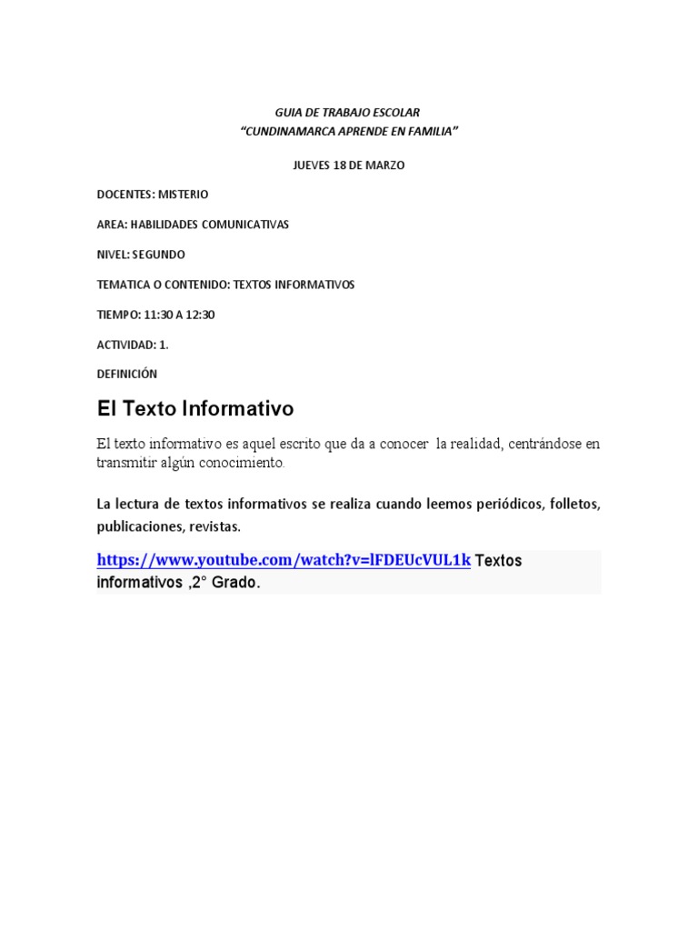 Texto Informativo | PDF