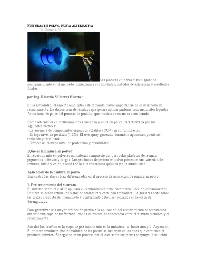 Temperatura Y Curado De Pinturas En Polvo Pdf Reacciones Químicas