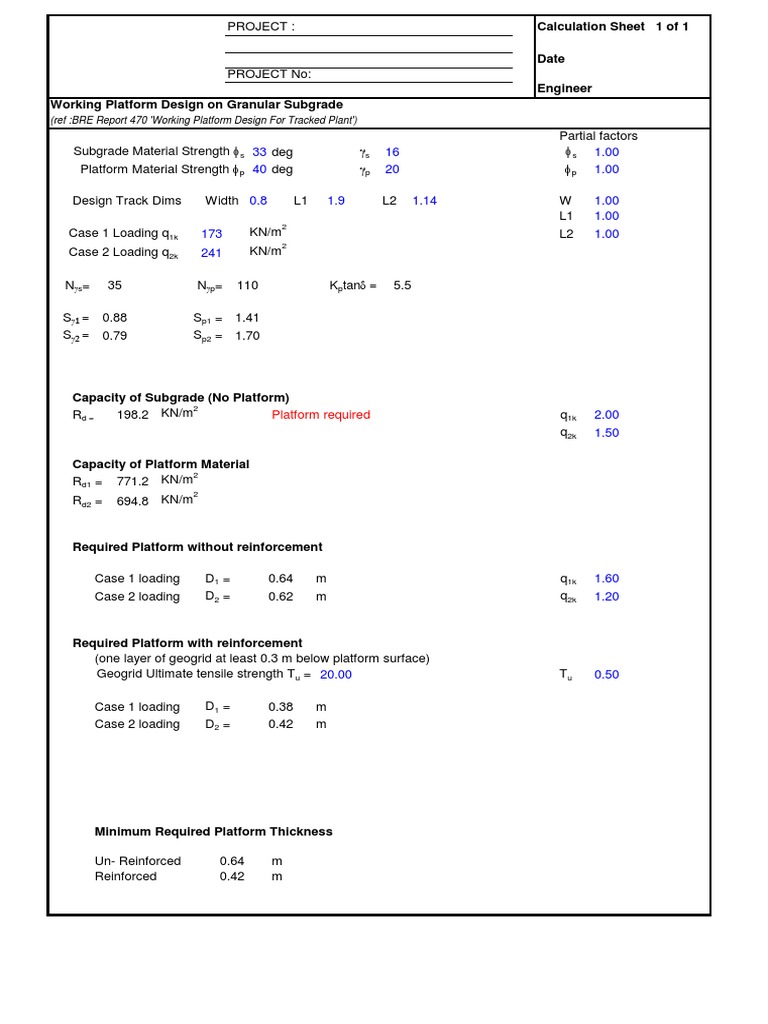 Working Platform Design for Tracked Plant | PDF | Technology & Engineering