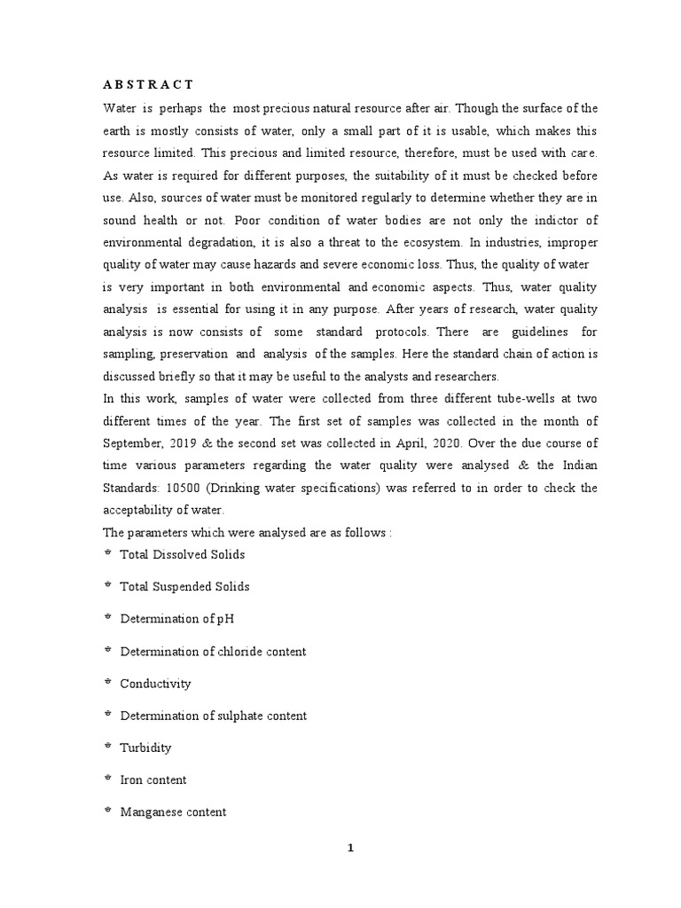 Water Sample Testing | PDF | Ph | Water Quality