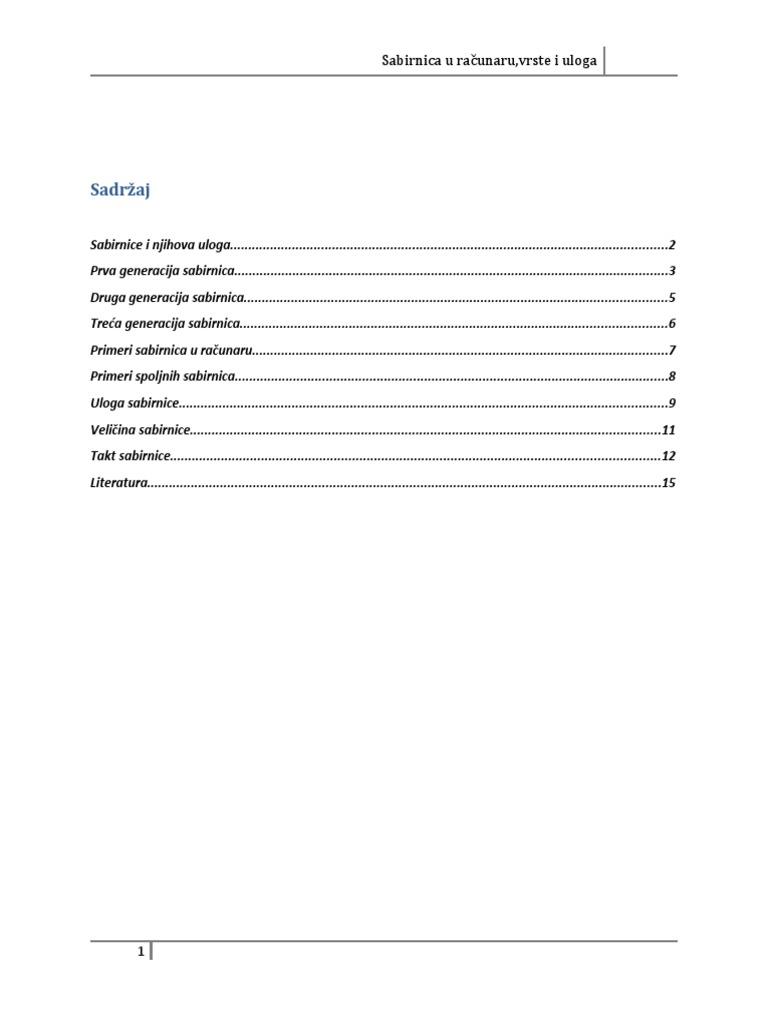 Sabirnica | PDF