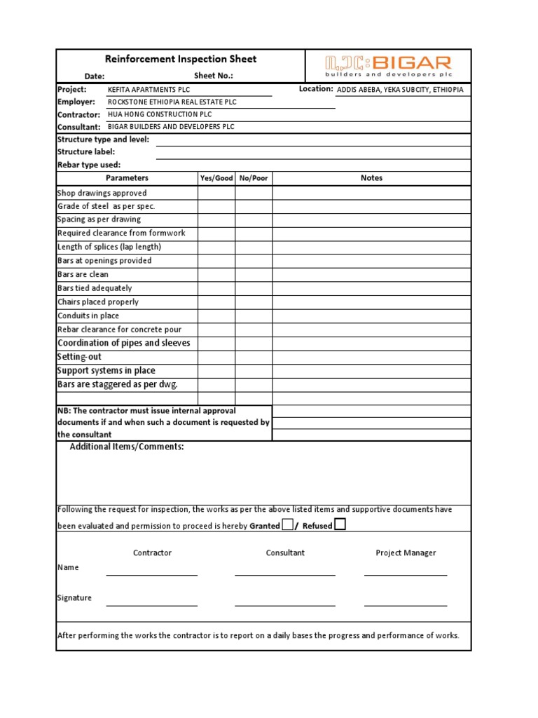 03 Rebar Inspection | PDF