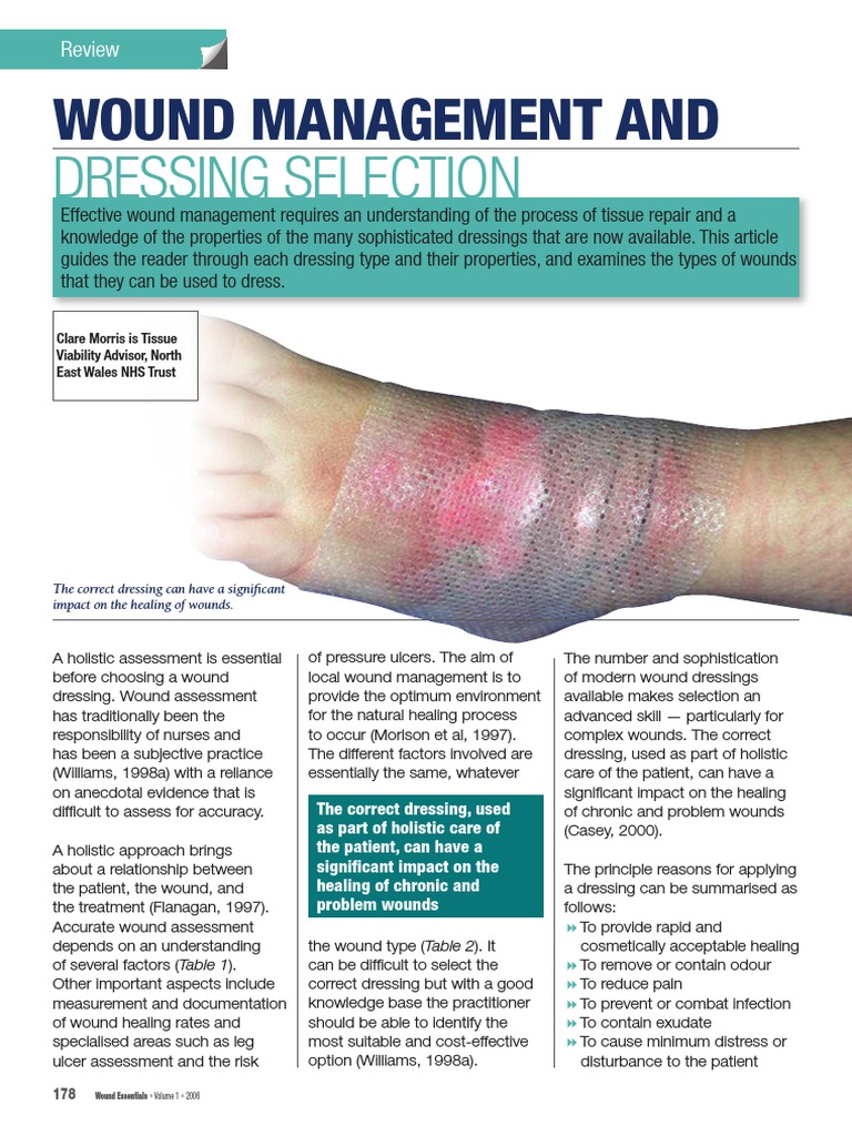Wound Management and Dressing Selection | PDF | Wound | Medicine