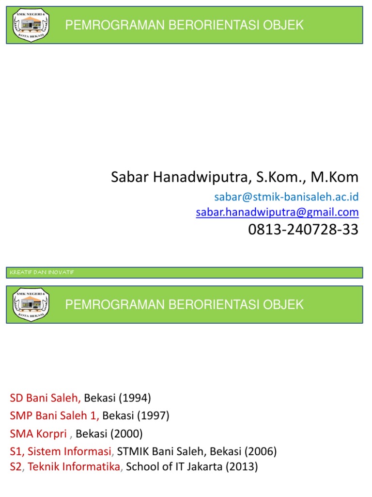 Belajar Pemrograman OOP Java | PDF | Seni | Komputer
