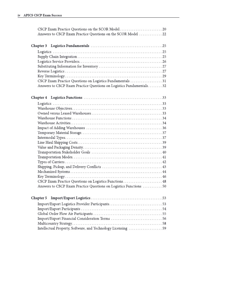Apics CSCP Success Exam 4 | PDF