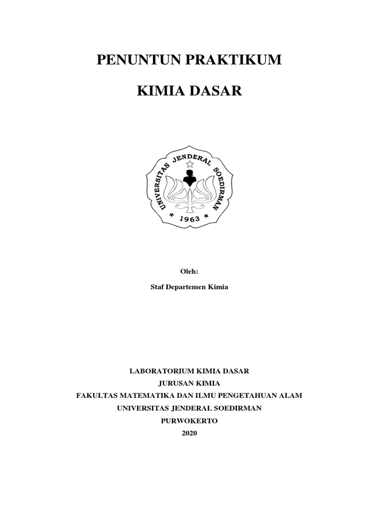 Penuntun Praktikum Kimia Dasar (Pelayanan) | PDF | Griya & Taman | Sains & Matematika