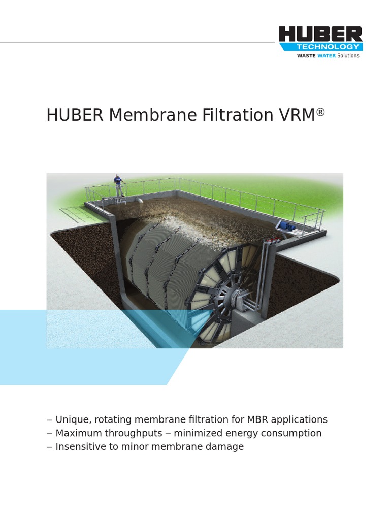 HUBER Membrane Filtration VRM® | PDF | Membrane | Sewage Treatment