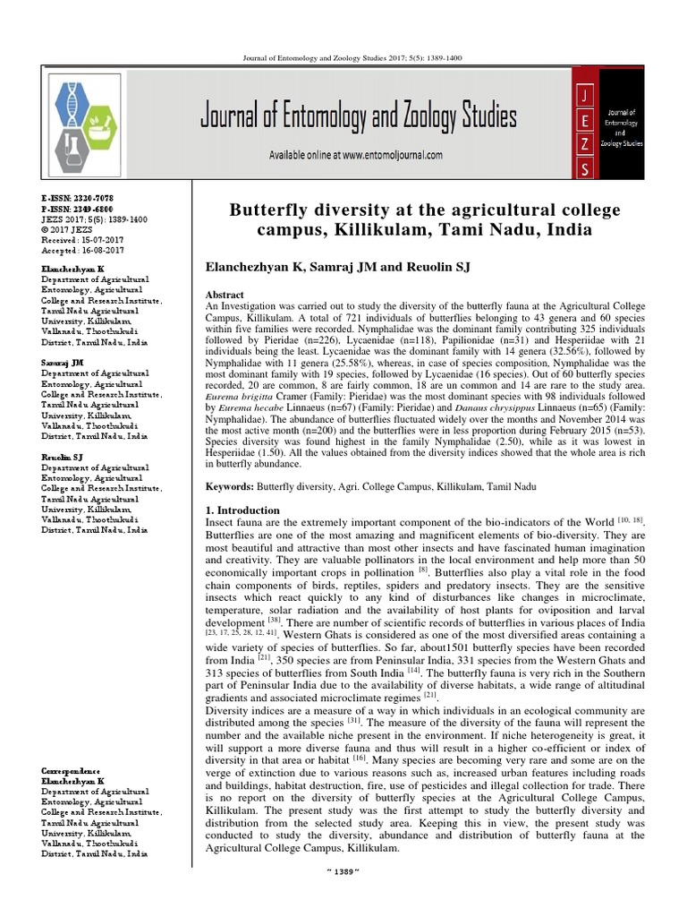 Butterfly Diversity | PDF | Biodiversity | Butterfly