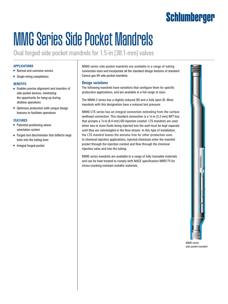 MMG Series Side Pocket Mandrels | PDF | Pipe (Fluid Conveyance ...
