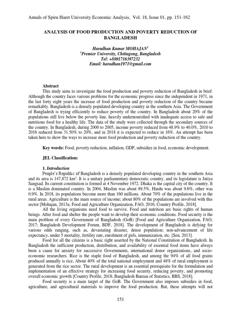 Analysis of Food Production and Poverty | PDF | Food Security | Poverty