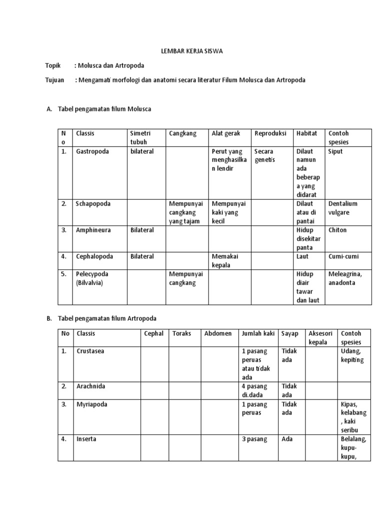 LKS Molusca-1 | PDF
