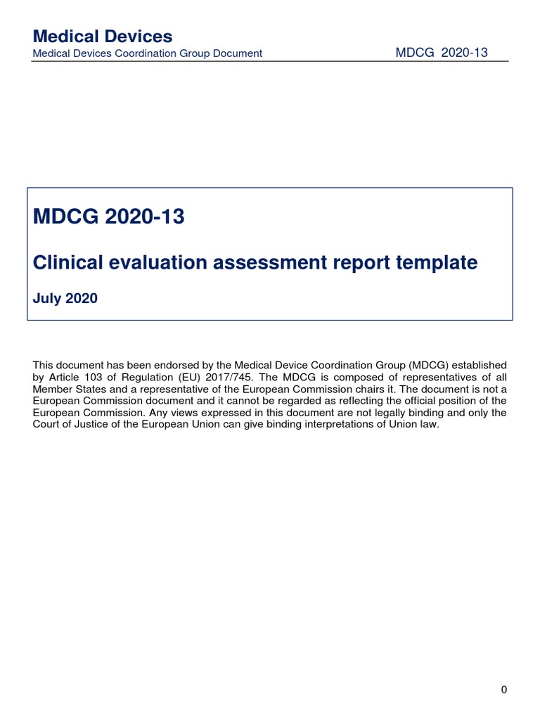 MD - 2020 13 Cea Report Template - en | PDF | Medical Device ...