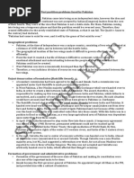 Initial Problems of Pakistan | PDF | Pakistan | Kashmir