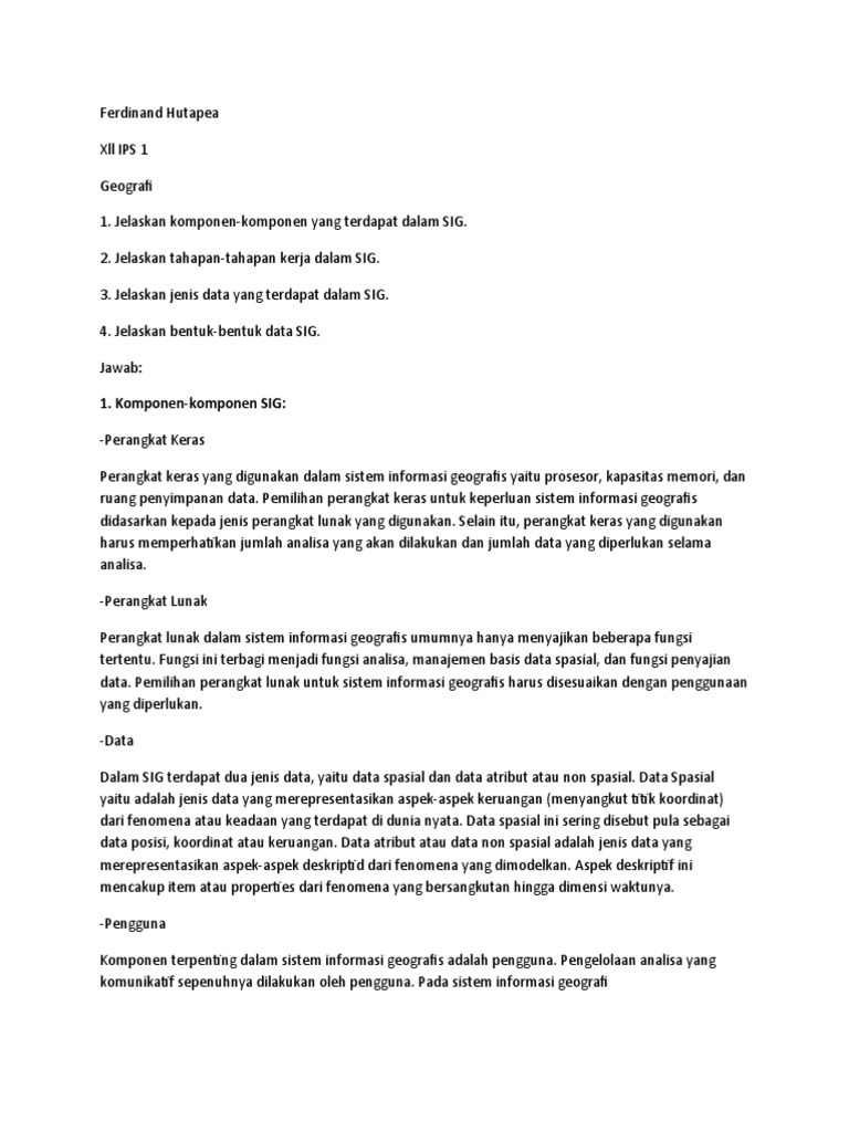 Proses Penyiaman dalam SIG | PDF | Komputer