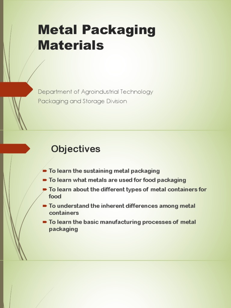 Metal Packaging Materials | PDF | Recycling | Life Cycle Assessment