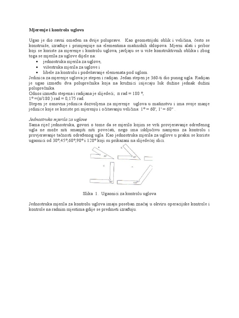14 Mjerenje I Kontrola Uglova | PDF
