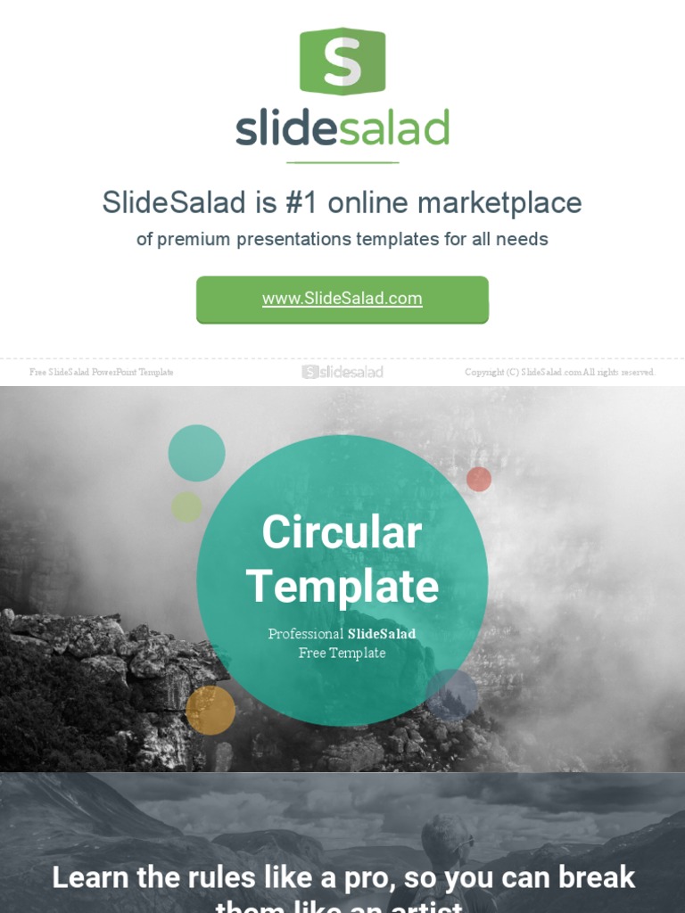 Circular Free PowerPoint Template | PDF | Adobe Photoshop | Microsoft ...