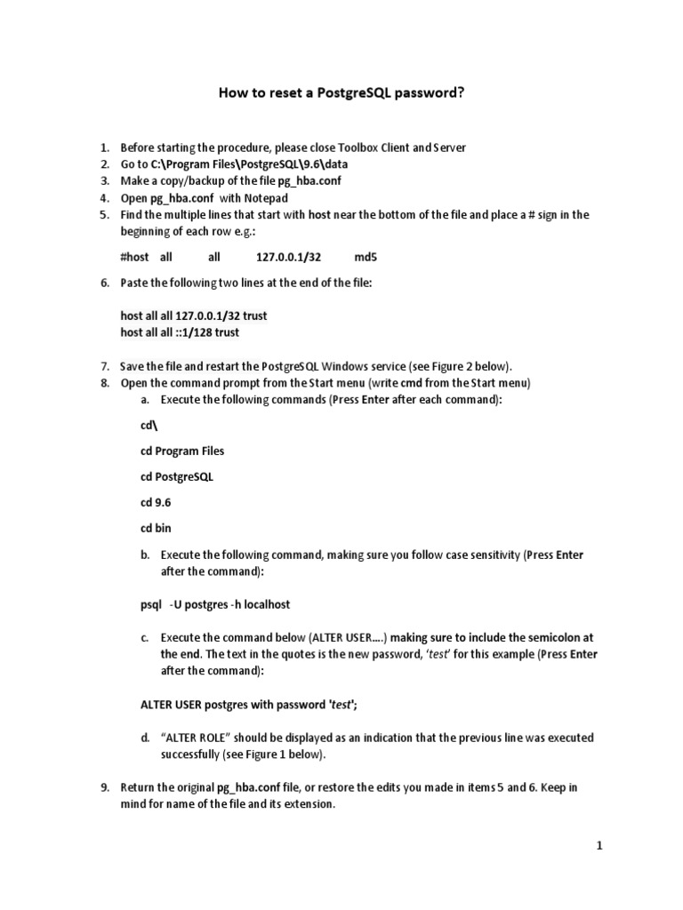 How To Reset A Postgresql Password Download Free Pdf Postgre Sql Computer File