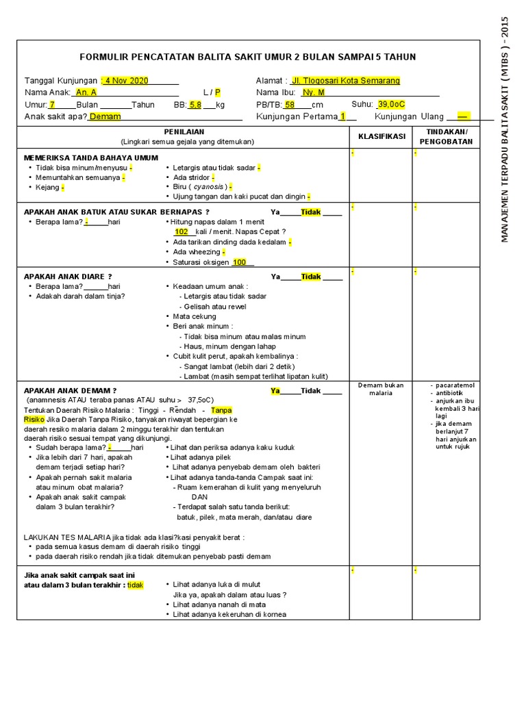 Formulir Mtbs 21 Oktober 2015 | PDF