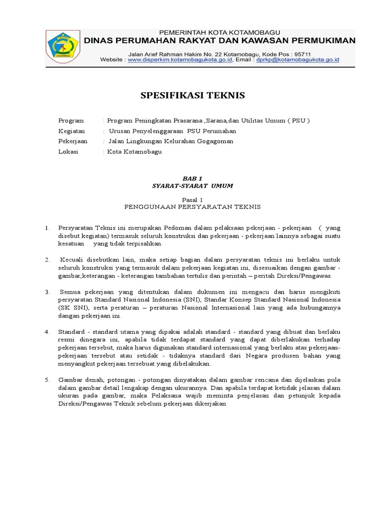 Spek. Teknis Paving Block | PDF | Seni | Komputer