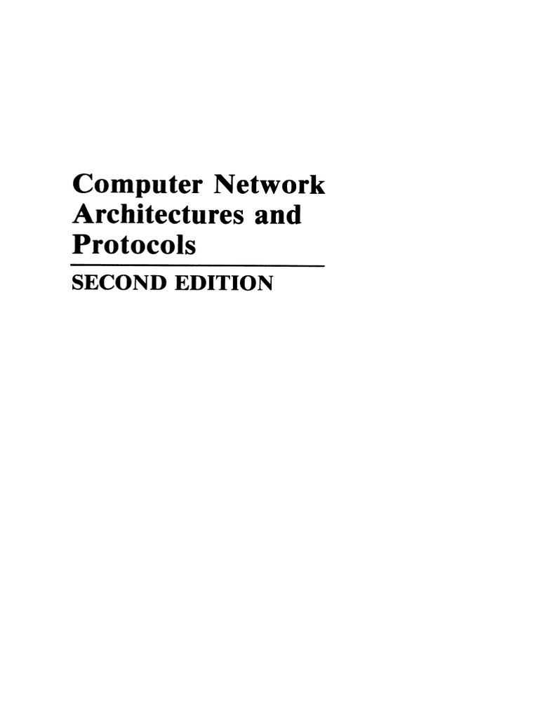 Computer Network Architectures and Protocols: Second Edition | PDF ...