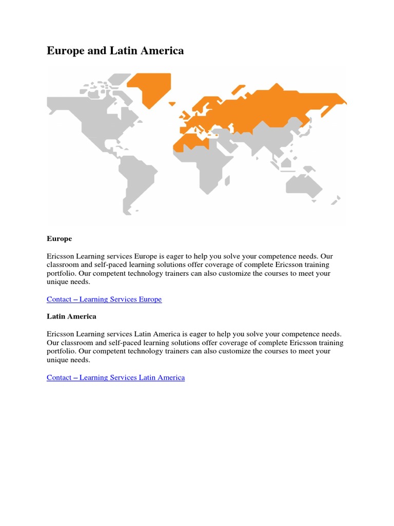 Ericsson Learning Services Overview | PDF | Ericsson | Competence ...
