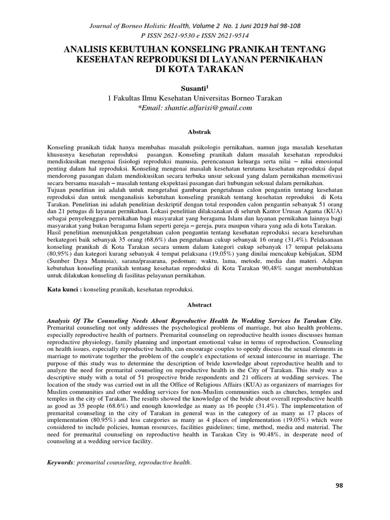 Jurnal Konseling Pra Nikah | PDF