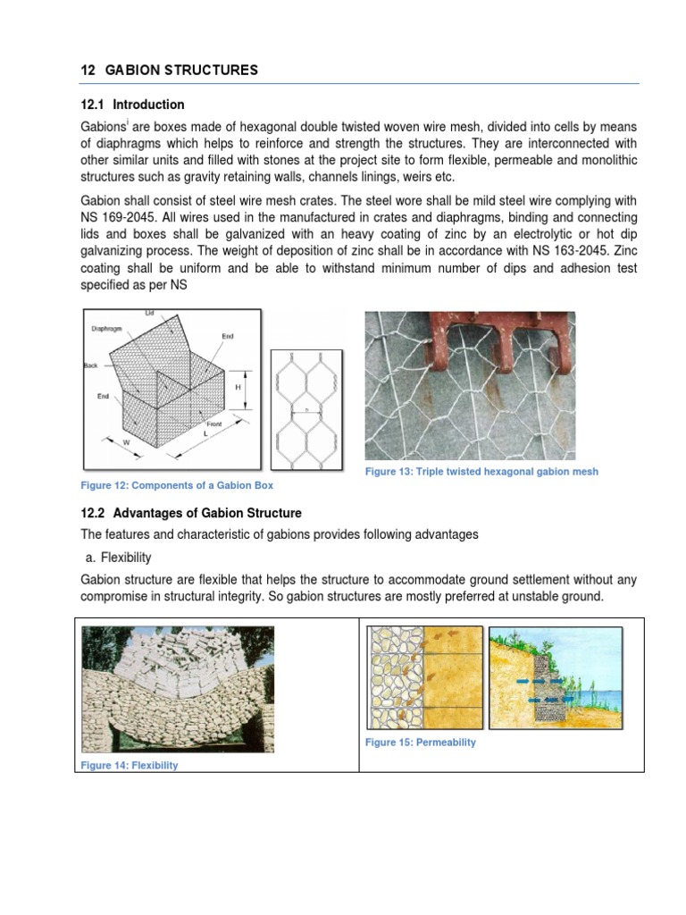 Chapter 9 Gabion Structures | PDF | River | Wire