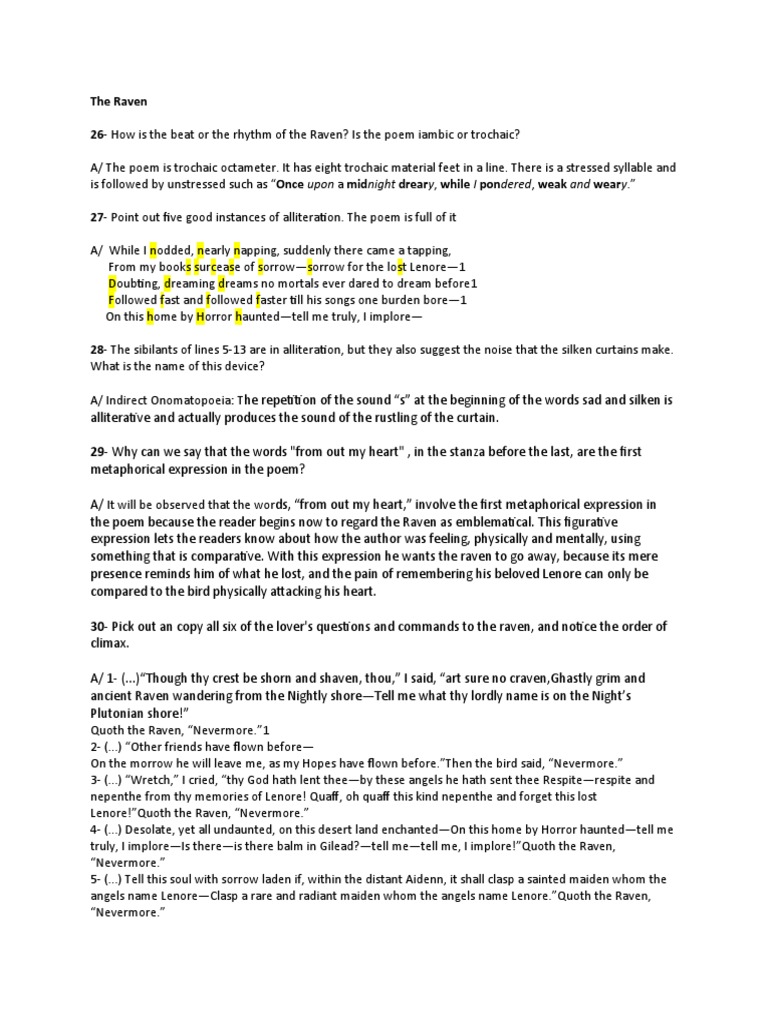 Alexa Gomez Analysis of The Raven | PDF | The Raven | Poetry