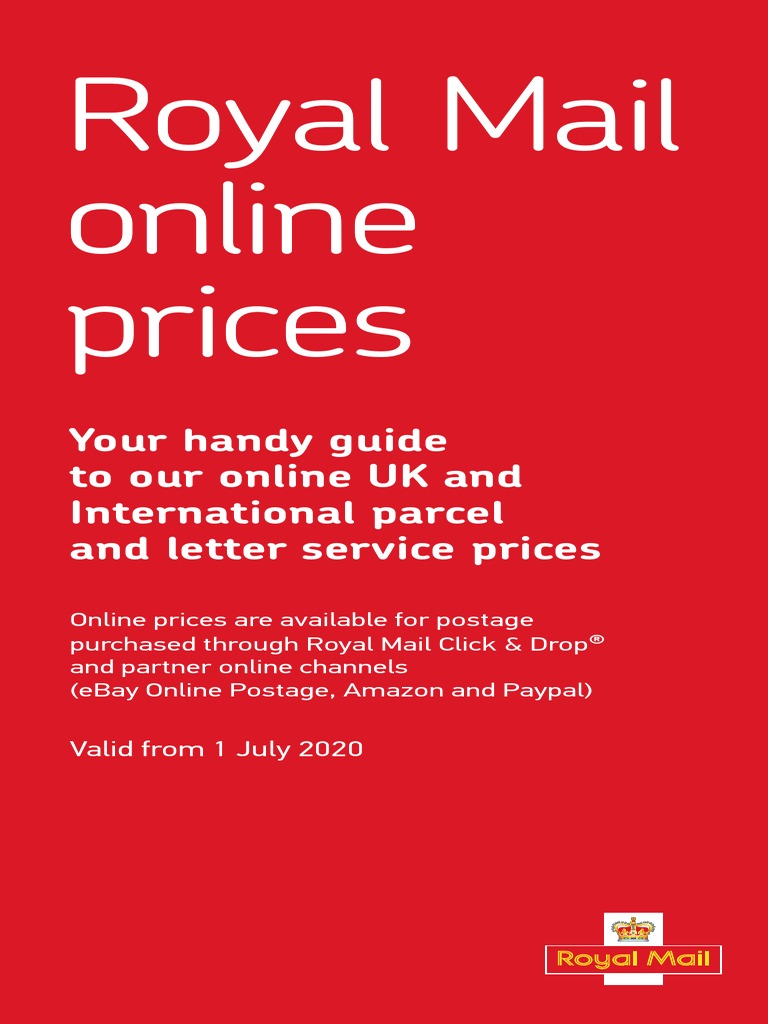 Royal Mail Online Prices: Your Handy Guide To Our Online UK and ...