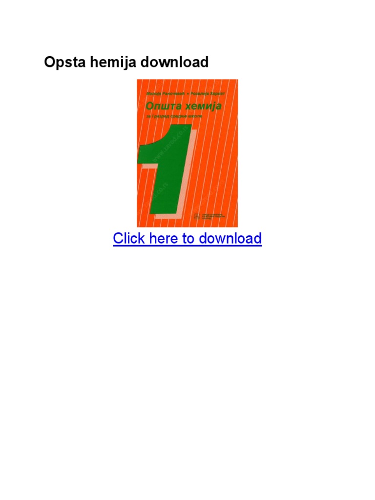 Opsta Hemija Download | PDF