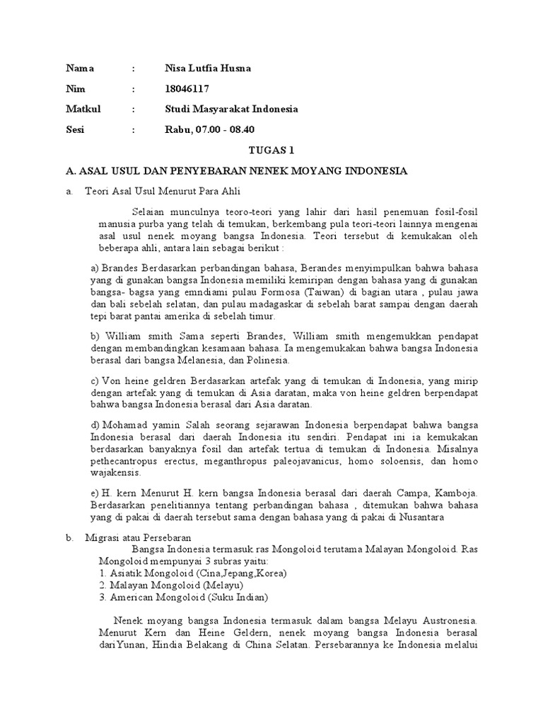 Nisa Lutfia Husna 18046117 Tugas 1 Smi Fiks | PDF