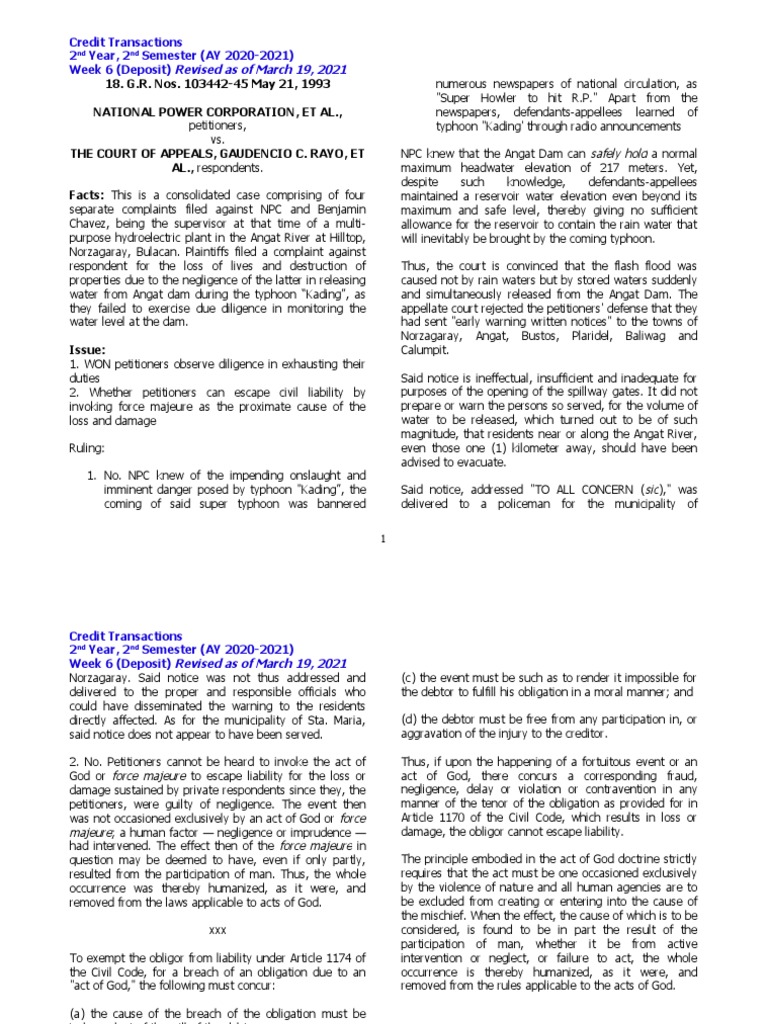 Liability for Typhoon Kading Damages | PDF | Concurrent Estate | Cheque