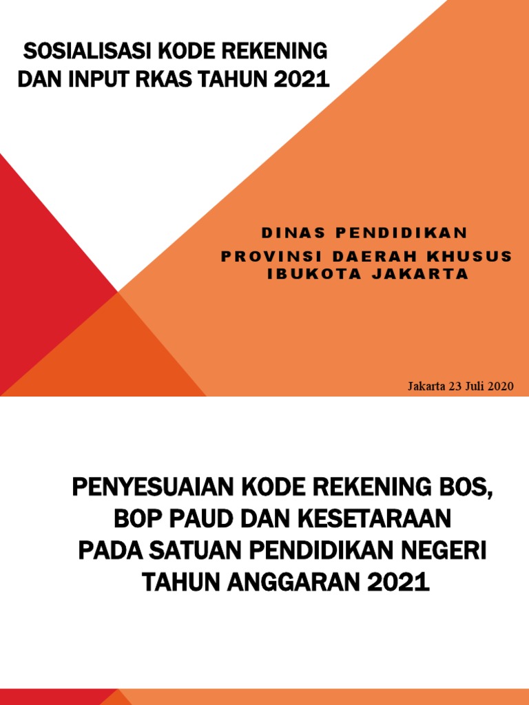 001-Paparan Kode Rekening Rkas Tahun 2021 | PDF