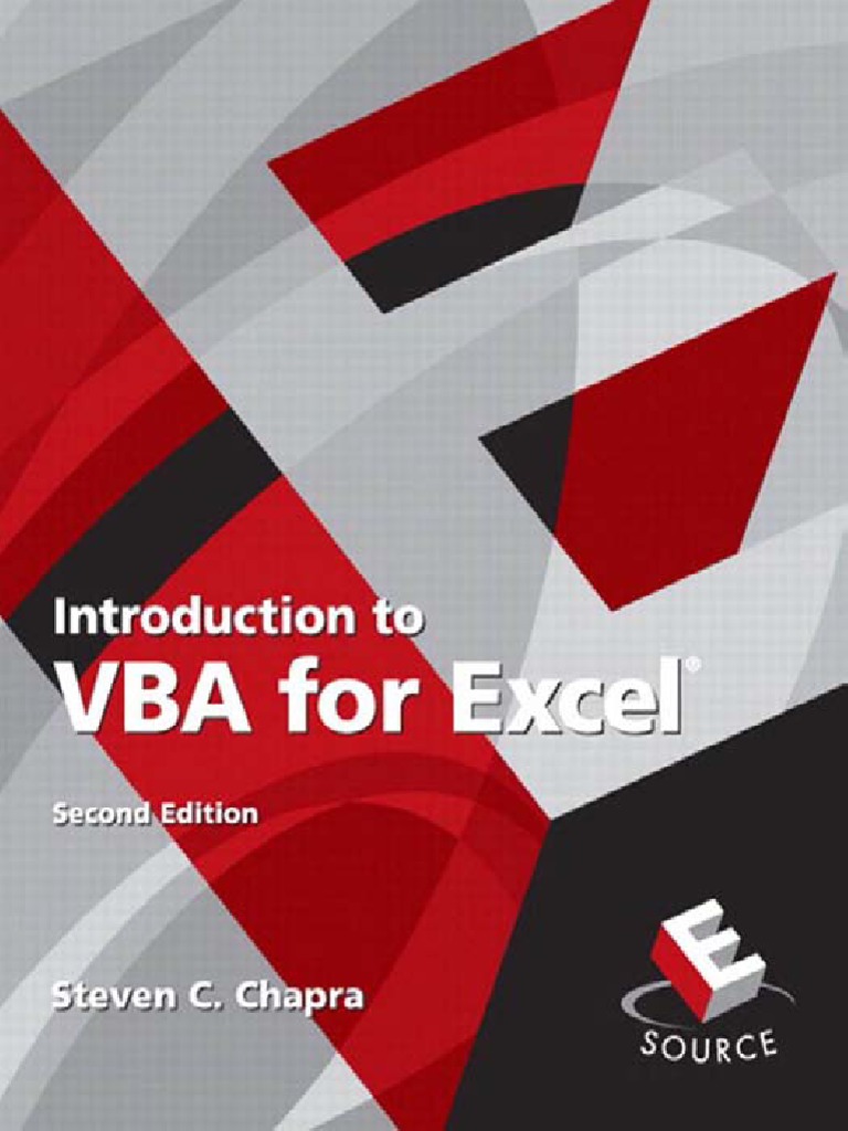 (E Source) Chapra, Steven C - Introduction To VBA For Excel (2009 - 2010, Pearson - Prentice ...