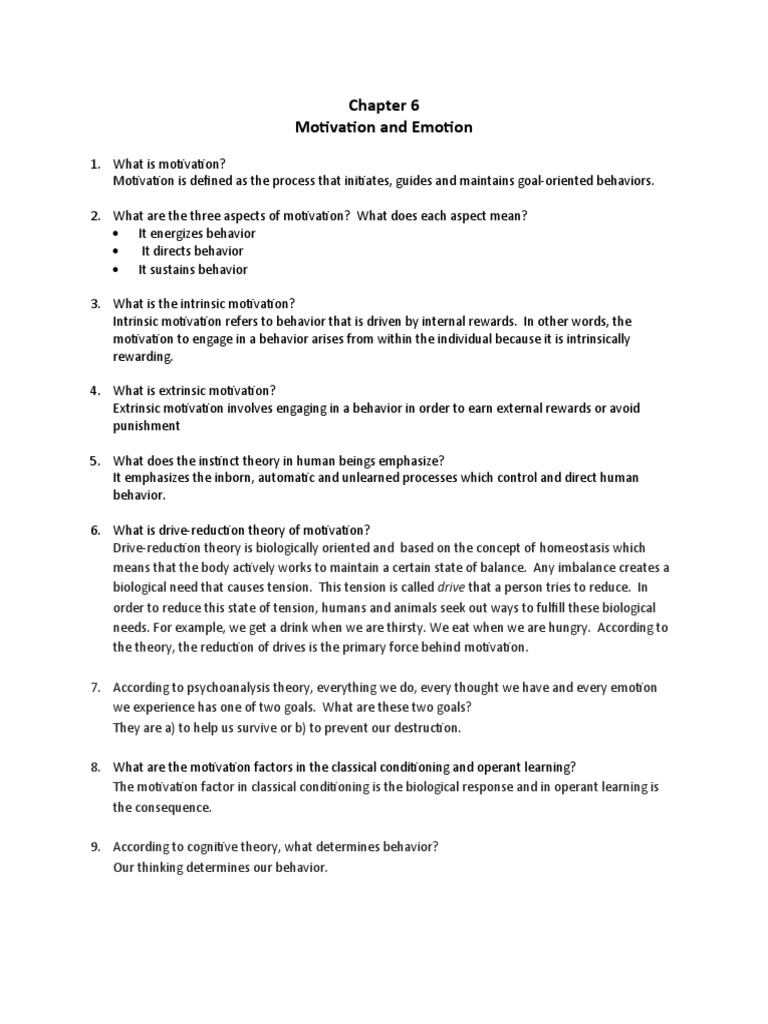 Motivation and Emotion Theories | PDF | Motivation | Motivational
