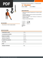 Ficha Tecnica Polipasto Truper | PDF