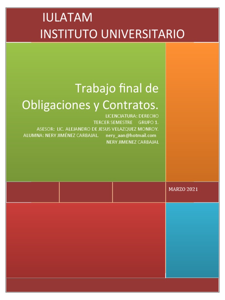 Jimenez Carbajal Nery. Obligaciones y Contratos | PDF