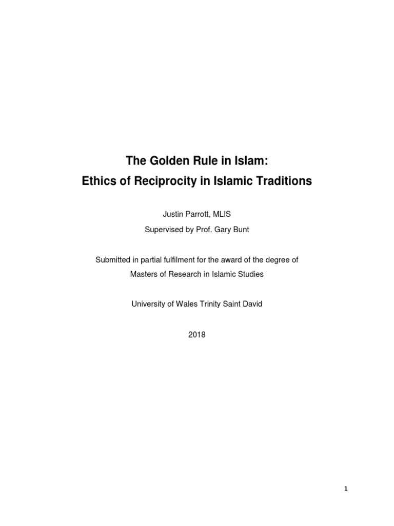 The Golden Rule in Islam FINAL | PDF | Golden Rule | Quran