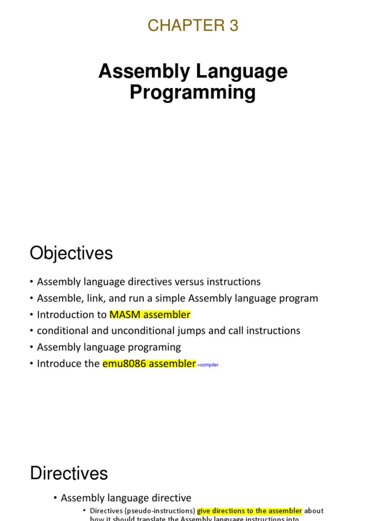 MI Chapter 3 | PDF | Assembly Language | Computer Science