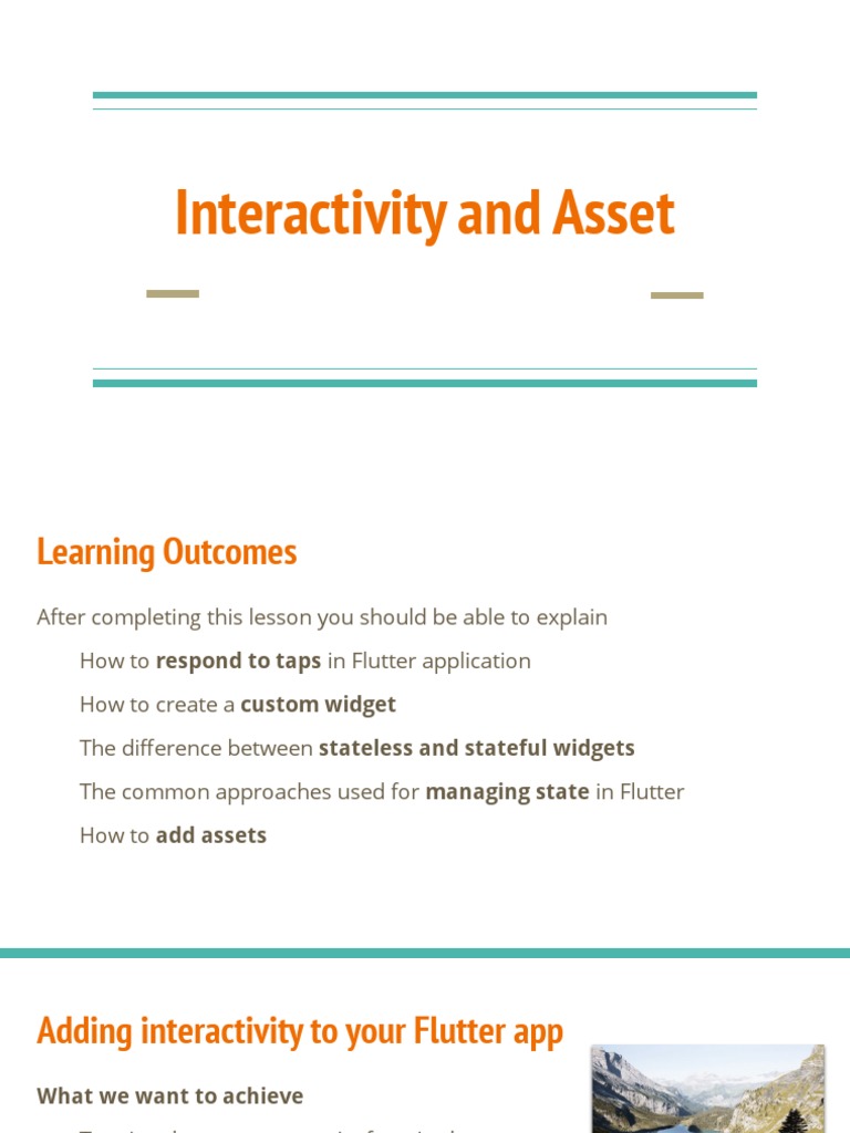 06 Adding Interactivity and Assets To Your Flutter App | PDF | Icon ... 06 Adding Interactivity and Assets To Your Flutter App | PDF | Icon ...