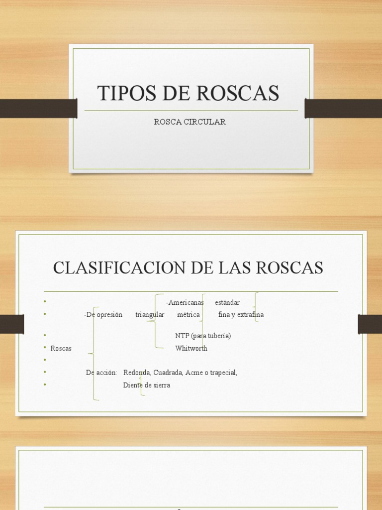 Tipos de Roscas. | PDF