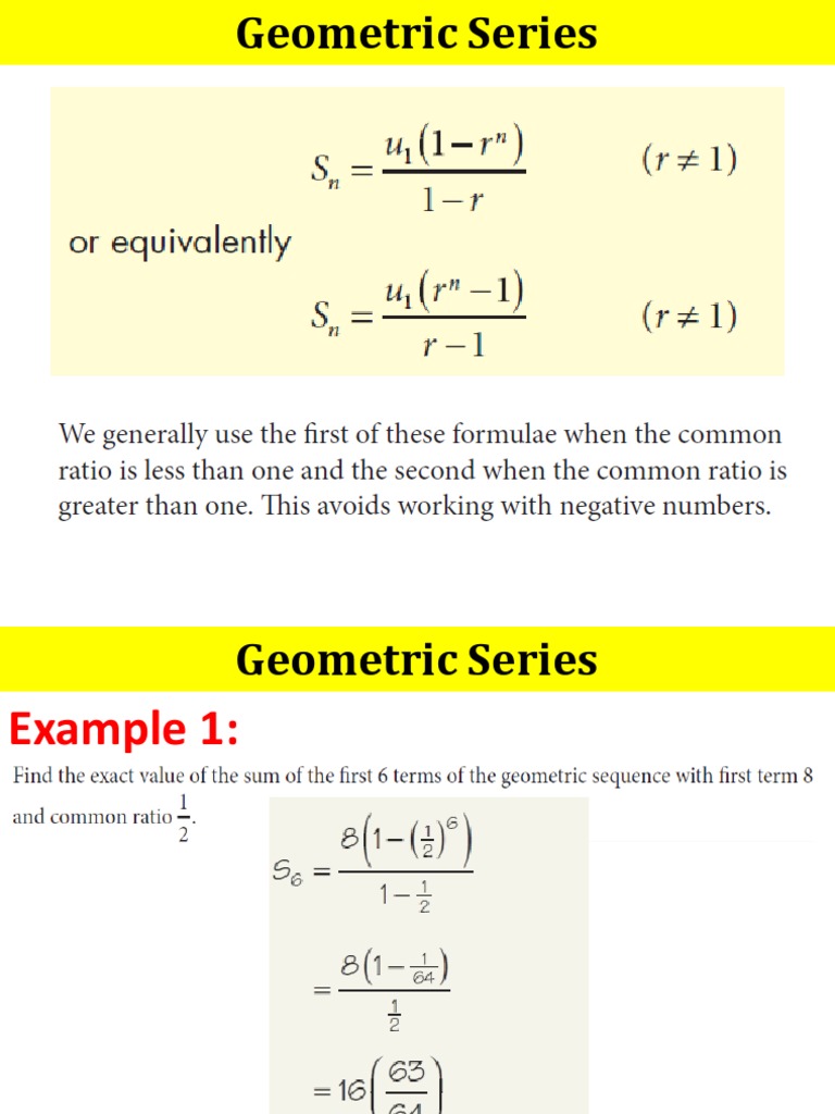 16infinite Geometric Series | PDF | Series (Mathematics) | Sequence