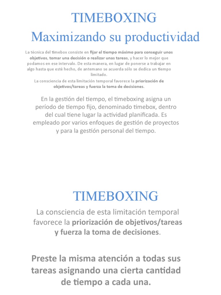 Time Boxing | PDF